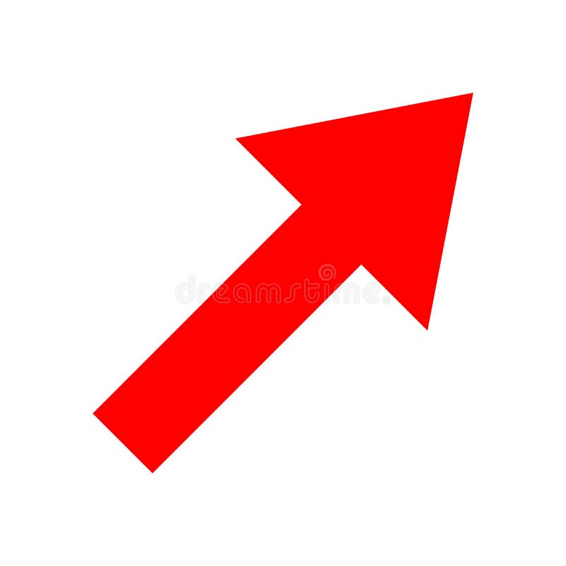 Icon Red Arrow Direction on a White Background Stock Vector ...