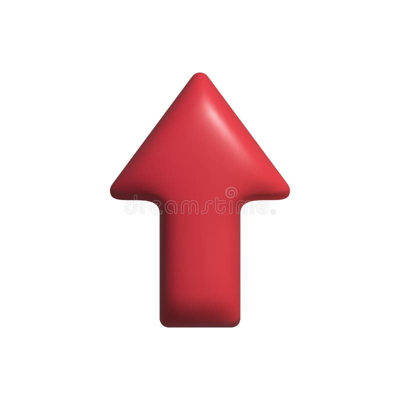 Red Arrow Icon. Object Computer Interface. 3d Arrow Pointer Stock ...