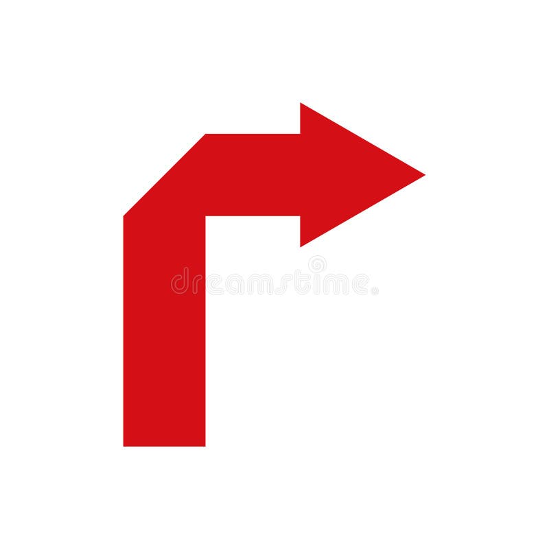Red Arrow Icon, Right Direction, Vector Stock Illustration ...