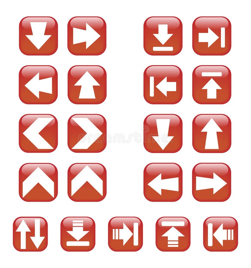 Red Arrow icons stock vector. Illustration of banner - 24150037