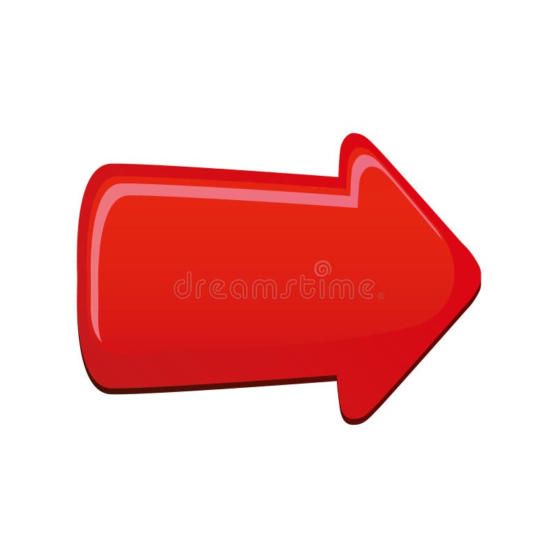 Red Arrow Isolated on a White Background. Vector Illustration Stock ...