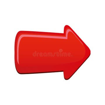 Red Arrow Isolated on a White Background. Vector Illustration Stock ...