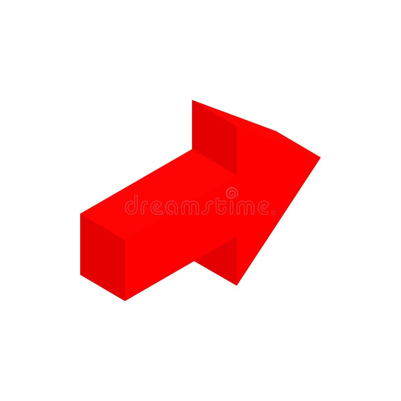 Red Arrow Isometric 3d Icon Stock Illustrations – 1,019 Red Arrow ...