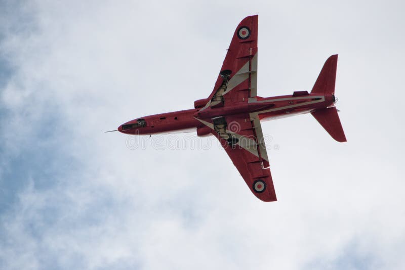Red Arrow Jet aircraft editorial photo. Image of monoplane - 196013631