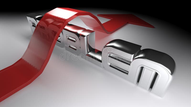 Red Arrow Jumping Over the Problem Stock Illustration - Illustration of ...