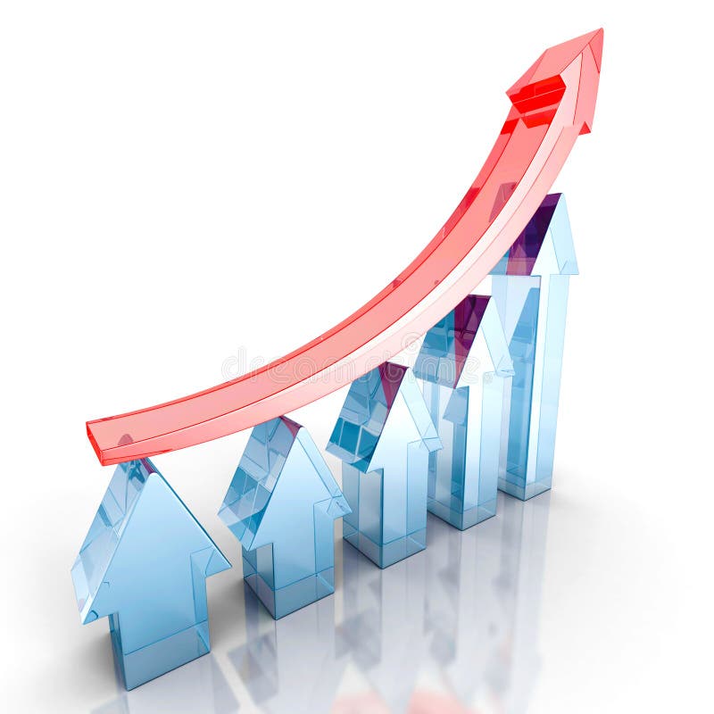 Red Arrow Leader Growing Up Bar Chart Team Stock Illustrations – 3 Red ...