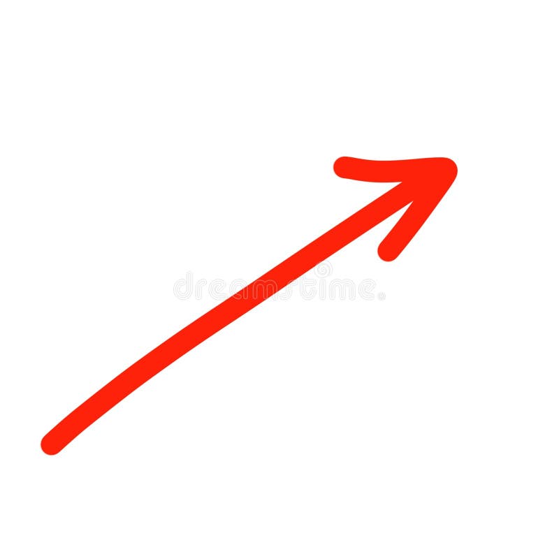 Red Arrow Line with White Background Stock Vector - Illustration of ...