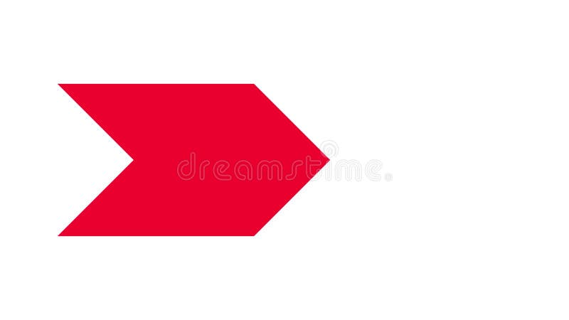 Red Arrow Moves To the Side, Indicating the Direction. Left and Right ...