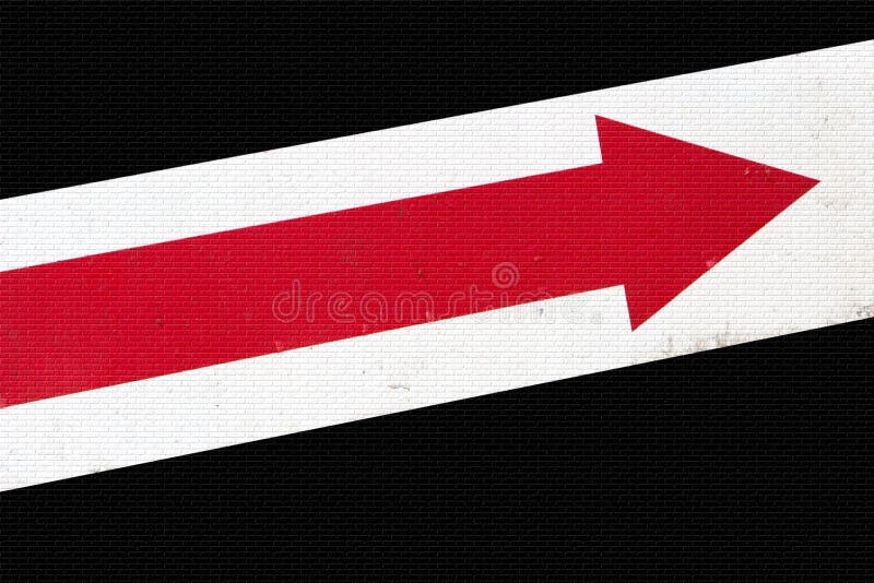 Red arrow over bricks stock photo. Image of arrow, grunge - 8252728