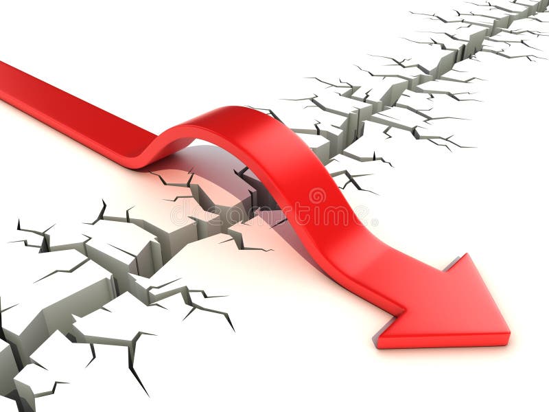 Red Arrow Passing Obstacle - Risk and Success 3d Concept Stock ...