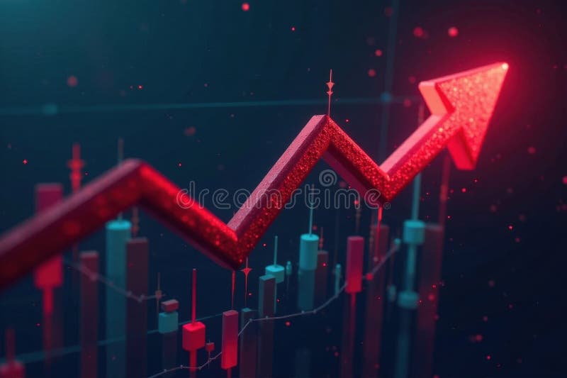 Red Arrow Pointing Down, Graph Shows Market Crash , Losses, Slump Stock ...