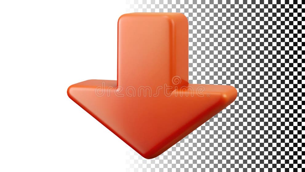 Red Arrow Pointing Down Icon, Decrease Symbol and Direction Indicator Png Transparent Image ...