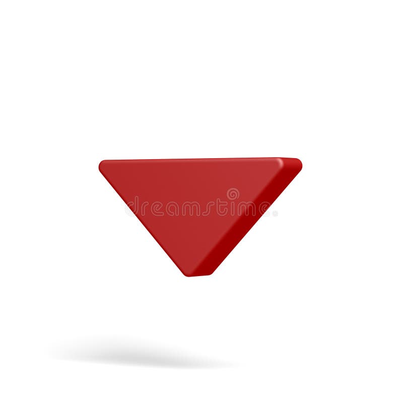 Red Arrow Pointing Down. Isolated Stock Illustration - Illustration of ...