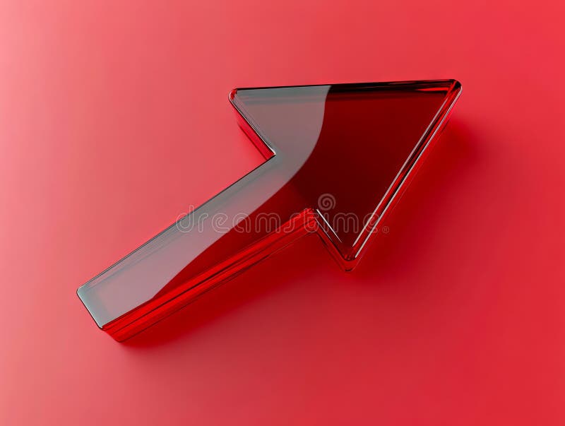 A Red Arrow Pointing To the Right on a Red Background Stock ...