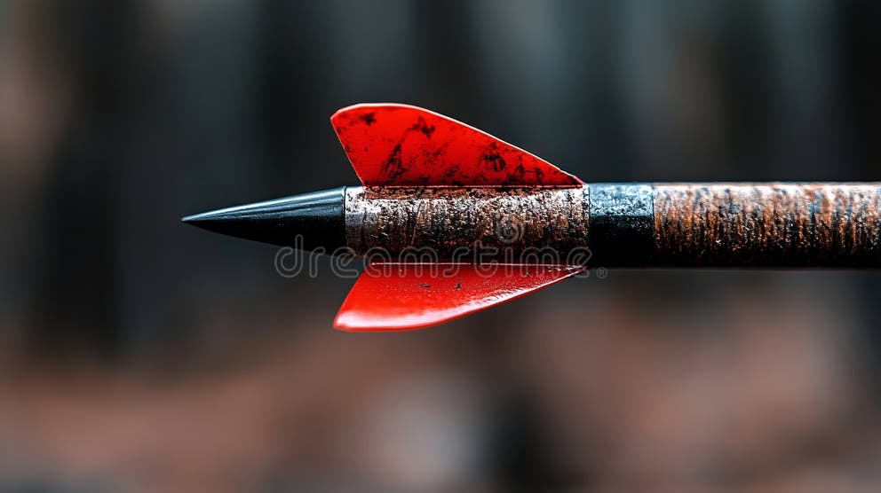 A Red Arrow Pointing Towards the Right Side of the Frame Stock Image ...