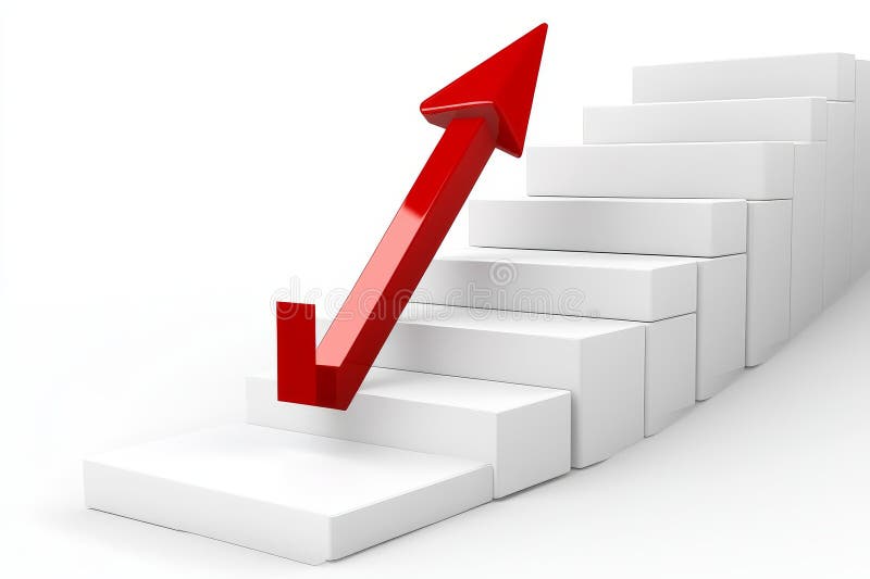 Red Arrow Pointing Up Symbolizes Growth Success Stock Photos - Free ...