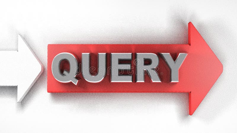 Red Arrow QUERY - 3D Rendering Illustration Stock Illustration ...