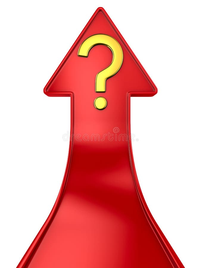 Arrow and question mark stock vector. Illustration of arrow - 28261473