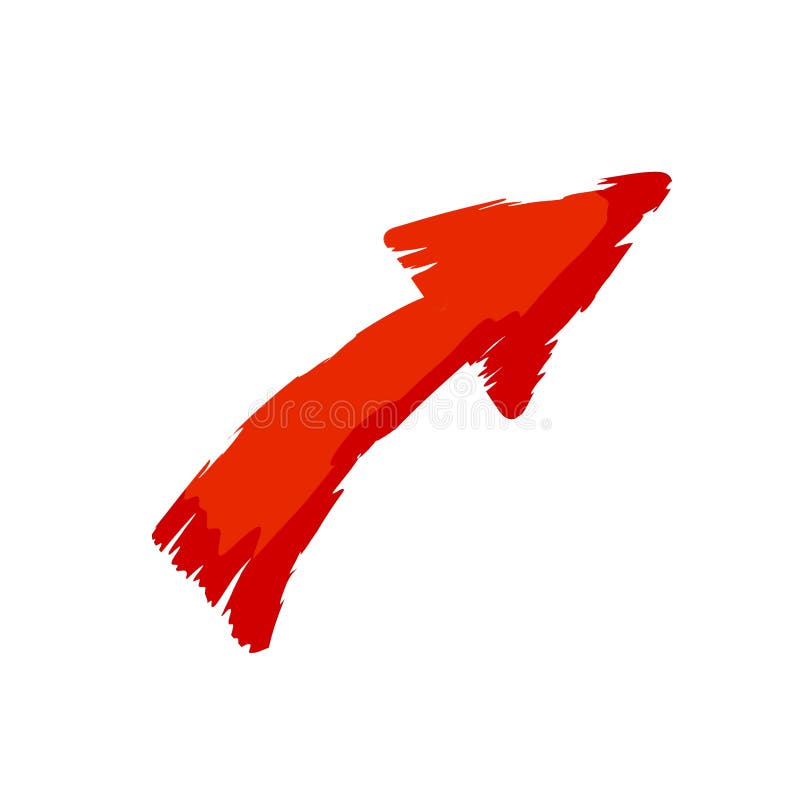 Red Arrow with Ragged Edges. Stock Vector - Illustration of direction ...