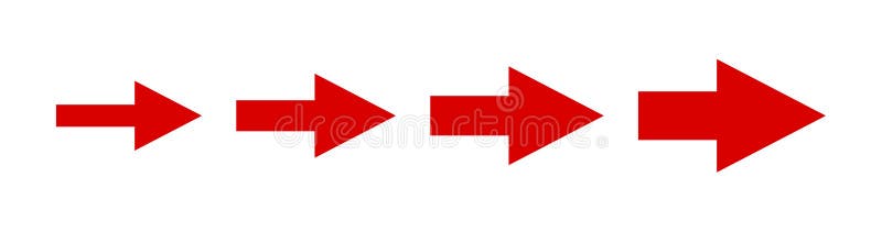 Red arrow stock vector. Illustration of graphics, isolated - 303632235