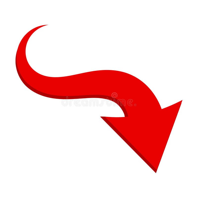 Red arrow stock vector. Illustration of cursor, direction - 303632246