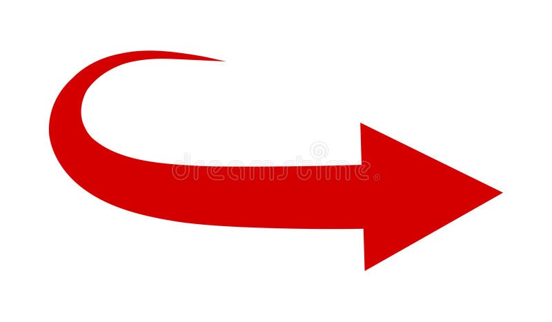 Red arrow stock vector. Illustration of vector, symbol - 305195267