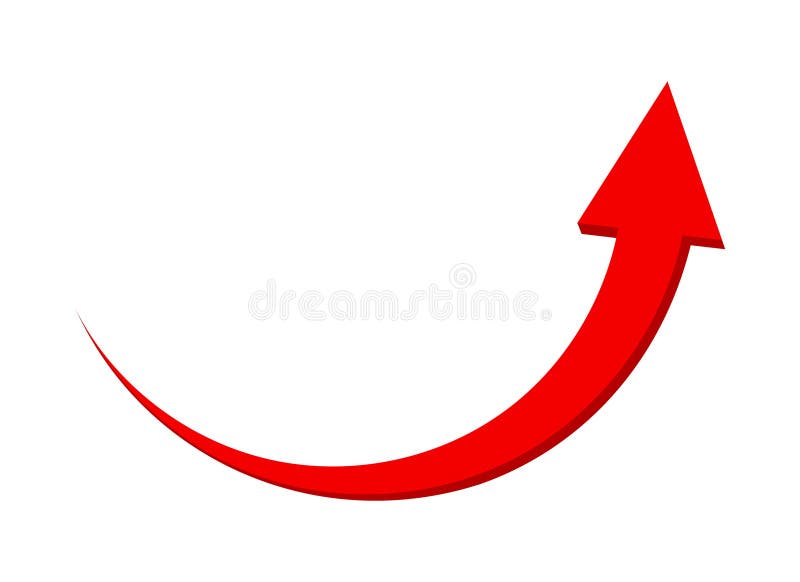 Red arrow stock vector. Illustration of direction, arrow - 305195311