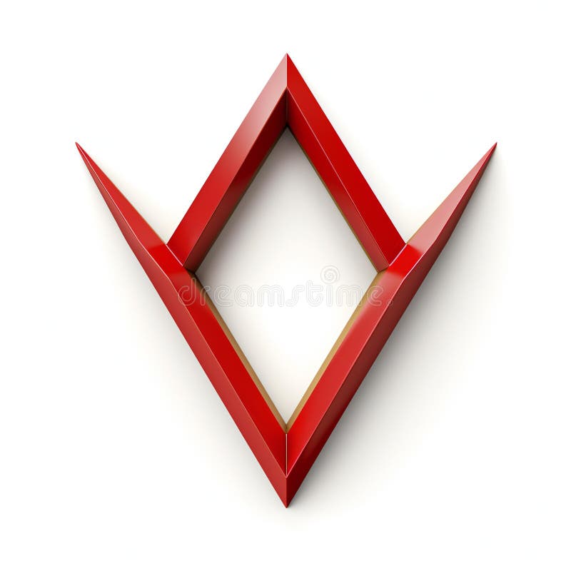 A Red Arrow in a Shape of a Triangle Stock Illustration - Illustration ...