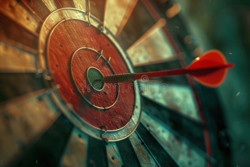 A Red Arrow is Shot at a Target Stock Photo - Image of aspirations ...