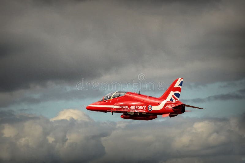 Red Arrow Taking Off from Biggin Hill England Editorial Stock Photo ...