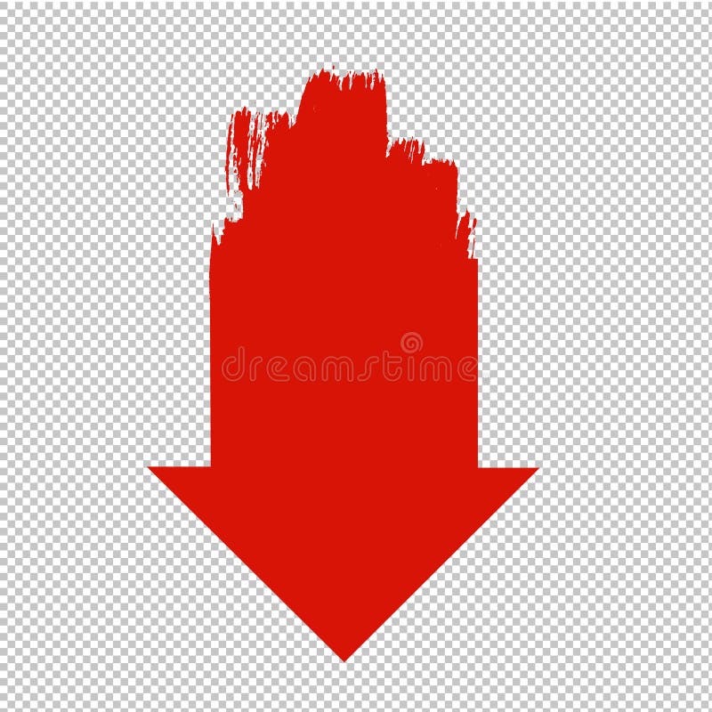 Red Arrow Transparent Background Stock Vector - Illustration of crisis ...
