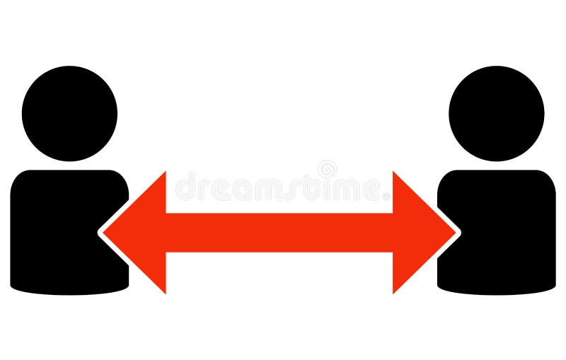 Red Arrow between Two People Stock Illustration - Illustration of ...