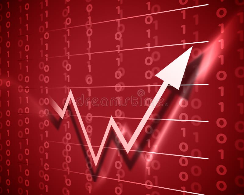 Red arrow up stock illustration. Illustration of economy - 7774722