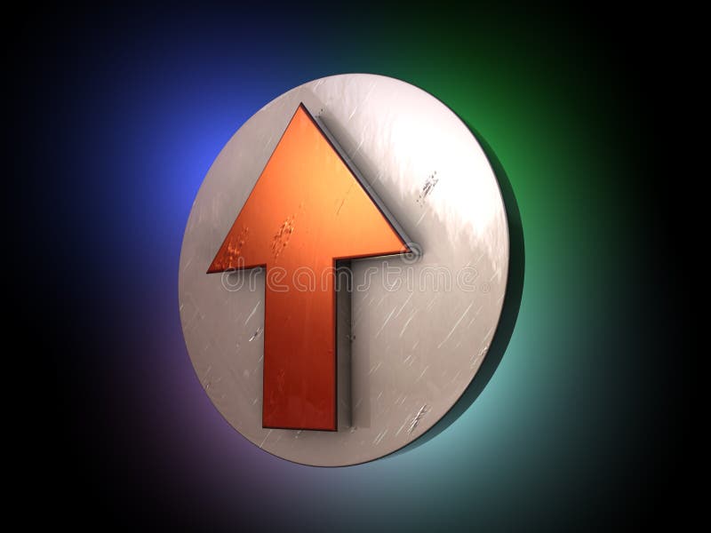 Red arrow up stock illustration. Illustration of blue - 9167209