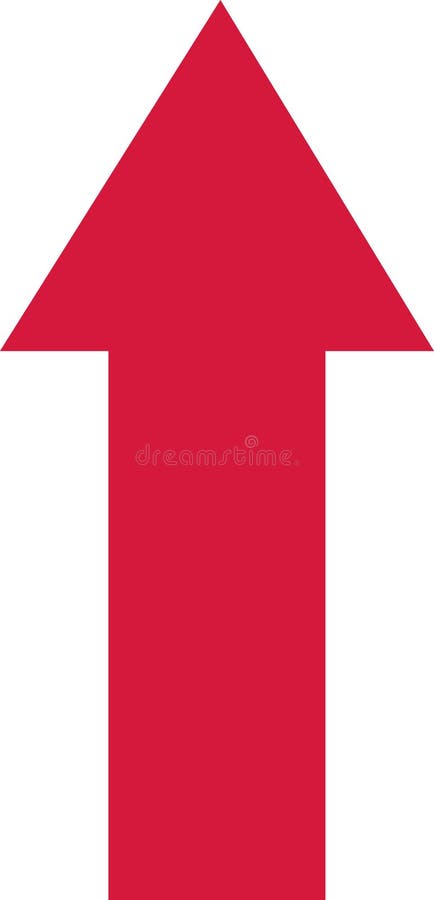 Red arrow upward stock vector. Illustration of next - 107145304