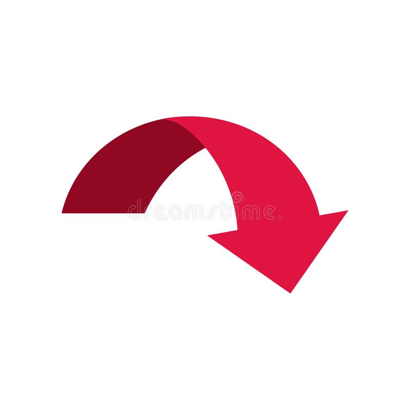 Red Arrow. Simple Vector Icon Stock Vector - Illustration of jump ...