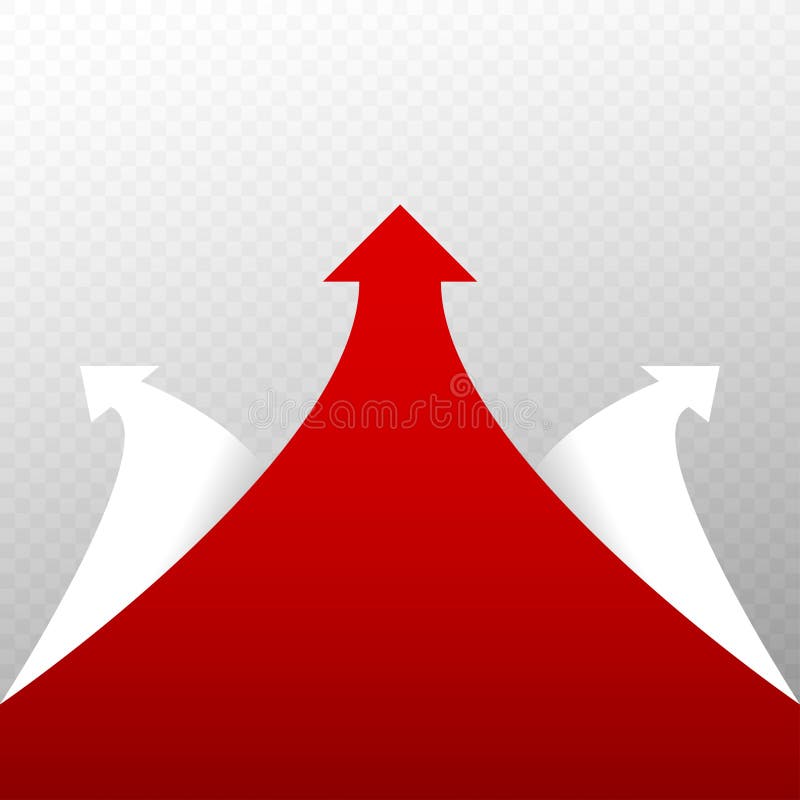 Red Arrow on White Background. Stock Vector - Illustration of icon ...