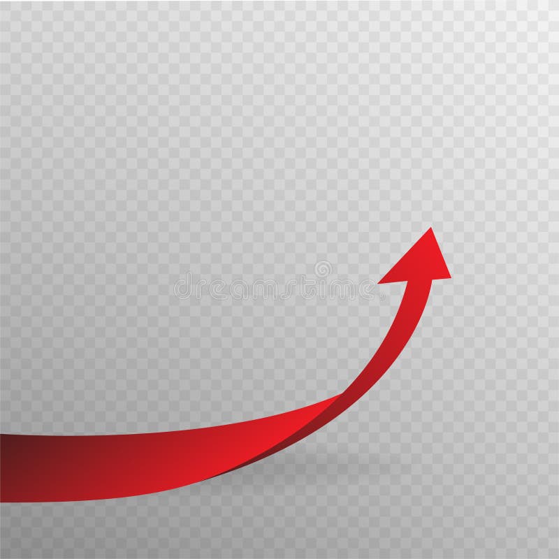 Red Arrow on White Background. Stock Vector - Illustration of icon ...