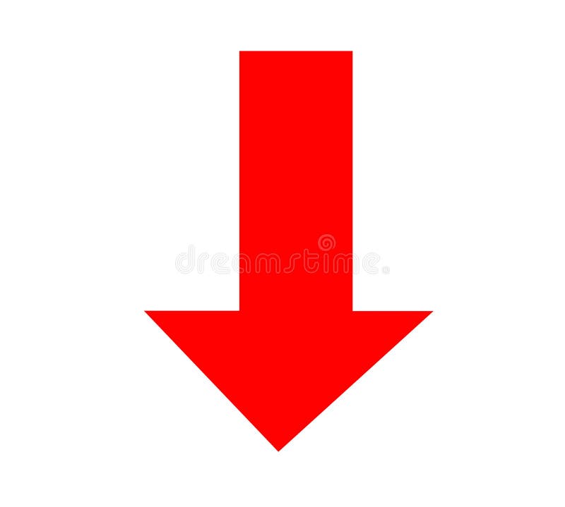 Red arrow white background stock illustration. Illustration of white ...