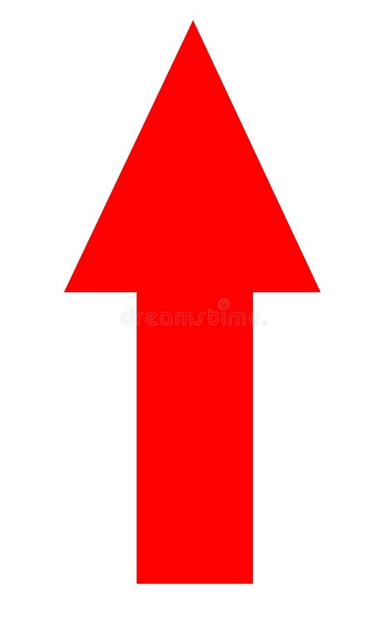 Red arrow white background stock illustration. Illustration of white ...
