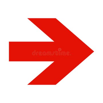 Red Arrow on White Background Stock Vector - Illustration of simple ...