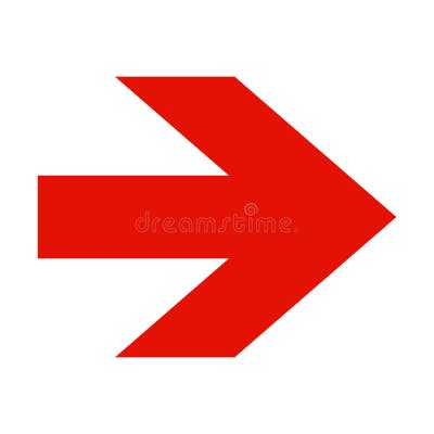 Red Arrow on White Background Stock Vector - Illustration of simple ...