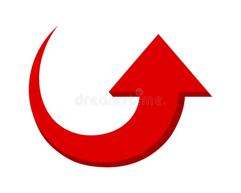 Red arrow stock vector. Illustration of arrow, sign - 303632194
