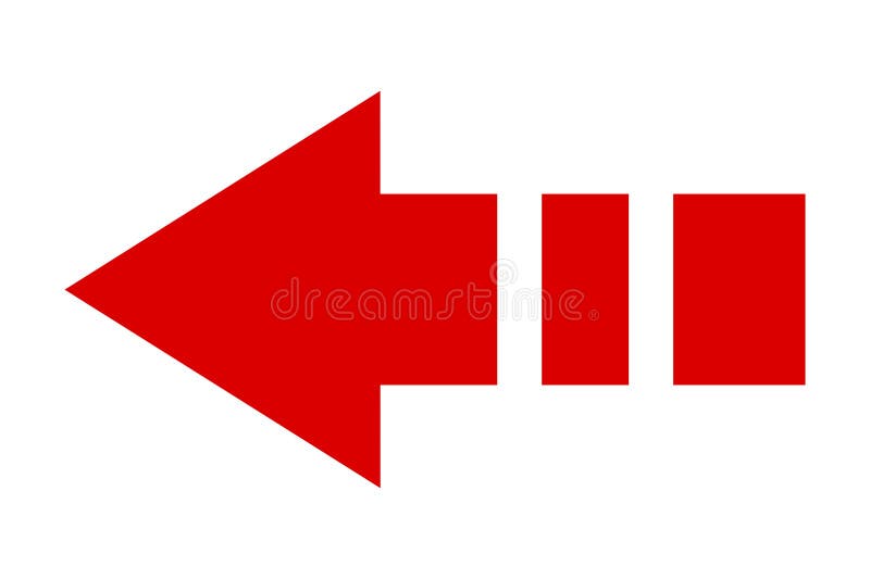 Red arrow stock vector. Illustration of cursor, movement - 303632222