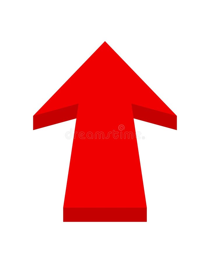 Red arrow stock vector. Illustration of graphics, direction - 303632360
