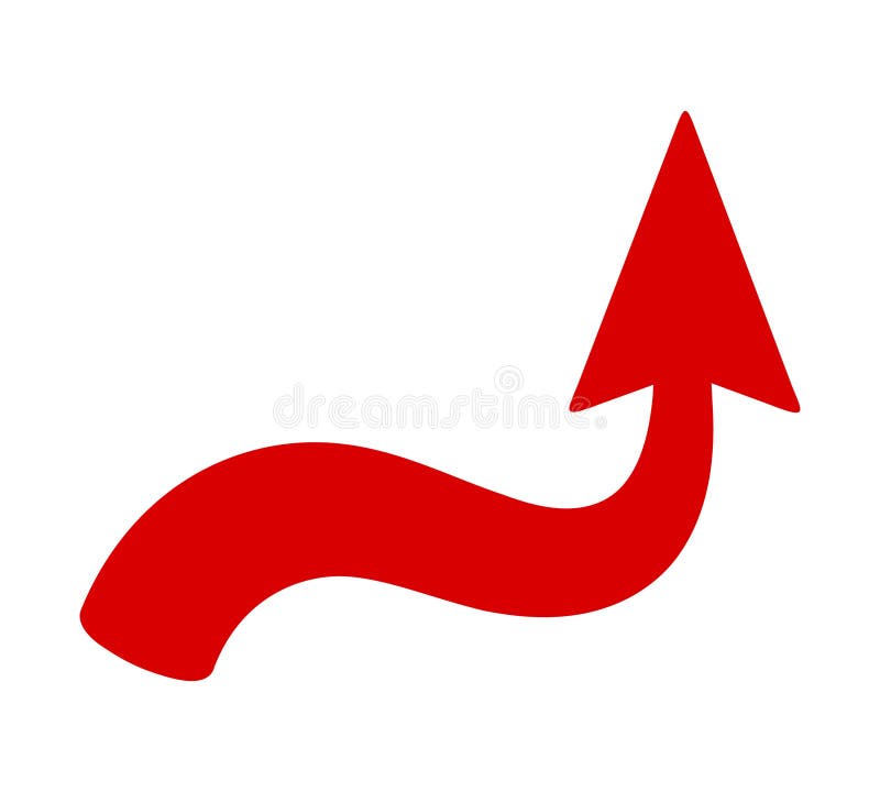 Red arrow stock vector. Illustration of graphics, vector - 305195284