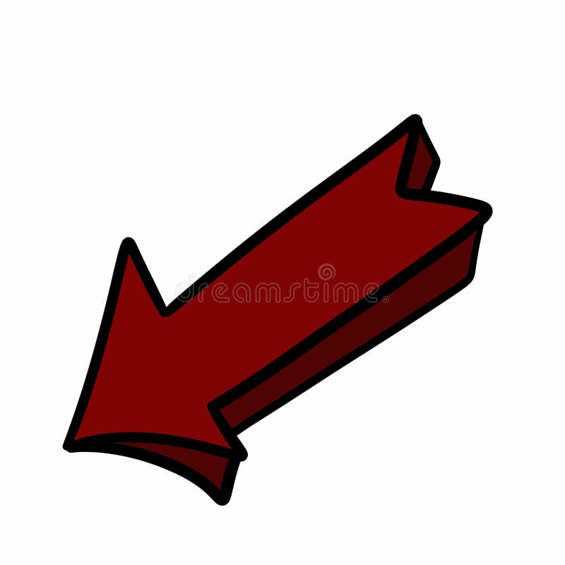 Red Arrow Banner on White Background Stock Illustration - Illustration ...