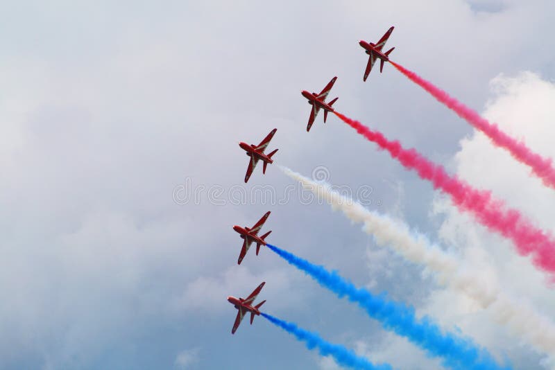 Red arrows stock image. Image of blue, acrobats, speed - 10075945