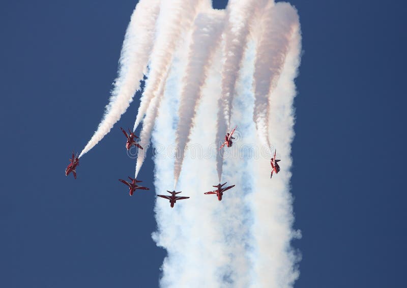 Red Arrows editorial stock image. Image of colourful - 74671349