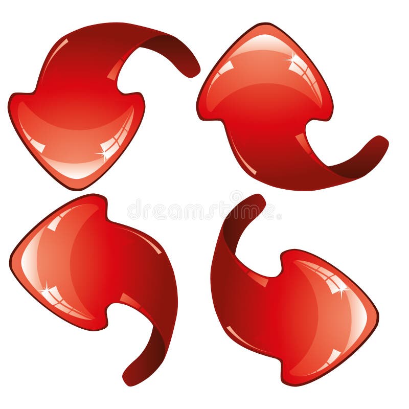Red arrows stock vector. Illustration of cursor, arrows - 16066031